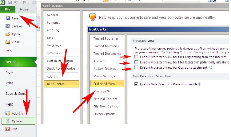 Lỗi Protected View trong Excel - Cách khắc phục